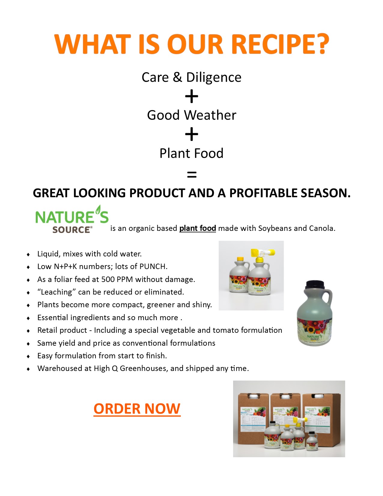 Natures Source | High Q Greenhouses